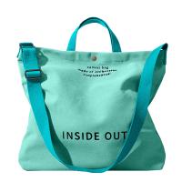 China Two Handles Large Capacity Reusable Cotton Shopping Bags Eco-Friendly Tote Canvas Bags for sale