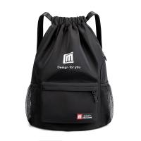 China Main Material Canvas Drawstring Backpack Lightweight Gym Bag for Sports Basketball Logo for sale