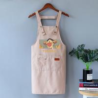 China Cotton Canvas Waterproof Chef Cooking Aprons for Cafe Restaurants Kitchen BBQ Apron Fabric for sale