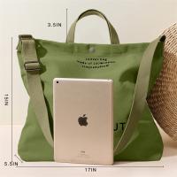 China Two Handles Large Capacity Reusable Cotton Shopping Bags Eco-Friendly Tote Canvas Bags for sale