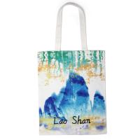 China Custom Logo Accepted Tote Bag Recyclable Cotton Canvas Large Size with Zipper Pocket for sale