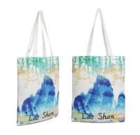 China Custom Logo Accepted Tote Bag Recyclable Cotton Canvas Large Size with Zipper Pocket for sale