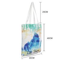 China Custom Logo Accepted Tote Bag Recyclable Cotton Canvas Large Size with Zipper Pocket for sale