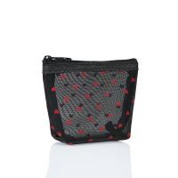 China Love Mesh Cosmetic Bag Large Capacity and Custom Logo for Effortless Cosmetics Access for sale