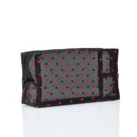 China Love Mesh Cosmetic Bag Large Capacity and Custom Logo for Effortless Cosmetics Access for sale