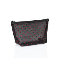 China Love Mesh Cosmetic Bag Large Capacity and Custom Logo for Effortless Cosmetics Access for sale