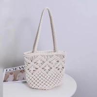 China OEM/ODM Acceptable Crochet Shoulder Bag With Soft Shoulder Belt for Girl Women on Beach for sale