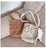 China OEM/ODM Acceptable Crochet Shoulder Bag With Soft Shoulder Belt for Girl Women on Beach for sale
