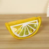 China Waterproof Zip Wash Bag Customized Large Capacity PVC Cosmetic Bag with Fruit Design for sale