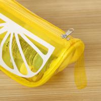 China Waterproof Zip Wash Bag Customized Large Capacity PVC Cosmetic Bag with Fruit Design for sale