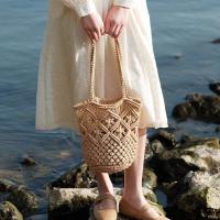 China OEM/ODM Acceptable Crochet Shoulder Bag With Soft Shoulder Belt for Girl Women on Beach for sale
