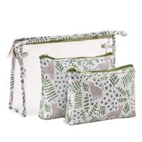 China Accepable OEM/ODM Fashionable PVC Three-Piece Transparent Storage Bag for Toiletries for sale