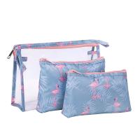 China Accepable OEM/ODM Fashionable PVC Three-Piece Transparent Storage Bag for Toiletries for sale