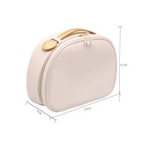 China Makeup Cosmetic Solid Color Waterproof PU Cosmetic Bag for Travel and Toiletries for sale