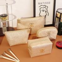 China Custom Logo Cosmetic Bags High Value Multi-functional Portable PU Makeup Bag With Zipper for sale