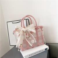 China Polyester Lining Pvc Woven Tote Jelly Bags for Women's Gifts and Weddings Ideal Choice for sale