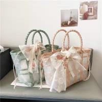China Polyester Lining Pvc Woven Tote Jelly Bags for Women's Gifts and Weddings Ideal Choice for sale