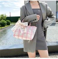 China Polyester Lining Pvc Woven Tote Jelly Bags for Women's Gifts and Weddings Ideal Choice for sale