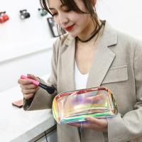 China Custom Logo Transparent Laser Cosmetic Pouch for Daily Life and Travel Convenience for sale