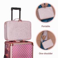 China Solid Pattern Type Cosmetic Bag for Customised Color Portable Handheld Shoulder Bag for sale
