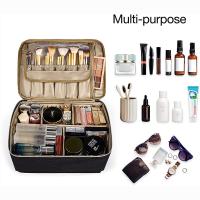 China Customised Waterproof Double Layer Women's Skincare Makeup Brush Divider Fashion Bag for sale