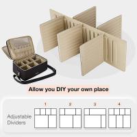China Customised Waterproof Double Layer Women's Skincare Makeup Brush Divider Fashion Bag for sale