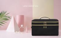 China Customised Waterproof Double Layer Women's Skincare Makeup Brush Divider Fashion Bag for sale