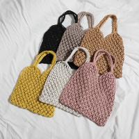 China Polyester Lining Material 2024 Hand Crocheted Large Shopping Beach Tote Bag for Women for sale