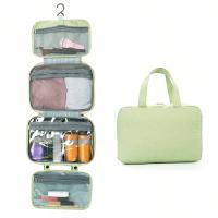 China Portable Polyester Four Fold Waterproof Travel Toiletry Bag for Customized Color Options for sale