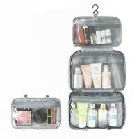 China Portable Polyester Four Fold Waterproof Travel Toiletry Bag for Customized Color Options for sale