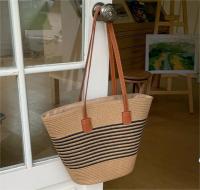 China Newest Fashionable Mexico French Basket Straw Weave Beach Bags 2024 Tote Bag for Women for sale