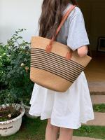 China Newest Fashionable Mexico French Basket Straw Weave Beach Bags 2024 Tote Bag for Women for sale