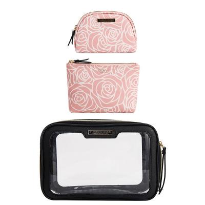 China Waterproof PVC Large-Capacity Three-in-One Combination Bag for Cosmetics Organization for sale