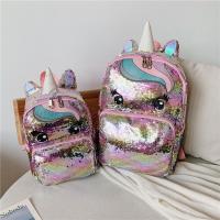 China Custom Logo Rainbow Glitter School Bags for Teenagers Girls Newest Fashionable Style for sale