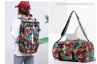 China Floral Pattern Women Bagpack Gym Fitness Bag for Outdoor Activities and Travel for sale