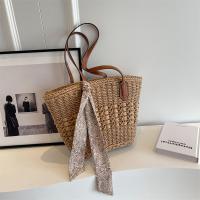 China 2024 Fashion Women's Straw Beach Bag Customized Tote Bag with Straw Material for sale