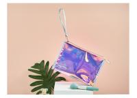 China Newest Fashionable Transparent Handheld Zipper Travel Cosmetic Bag with Custom Logo for sale