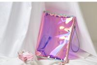 China Newest Fashionable Transparent Handheld Zipper Travel Cosmetic Bag with Custom Logo for sale