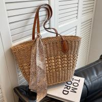 China 2024 Fashion Women's Straw Beach Bag Customized Tote Bag with Straw Material for sale