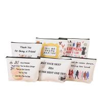 China Printed Zipper Luxury Cotton Small Canvas Pouch Travel Cosmetic Bag for Fashion Style for sale