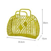 China 2023 Summer Portable Vacation Plastic Pvc Fashion Beach Retro Jelly Basket Bag for Woman for sale