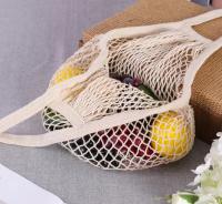 China Reusable Cotton Mesh Tote Bag for Fruits and Vegetables String Net Grocery Produce Bag for sale
