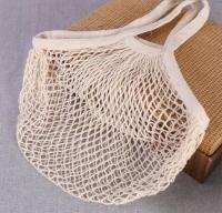 China Reusable Cotton Mesh Tote Bag for Fruits and Vegetables String Net Grocery Produce Bag for sale