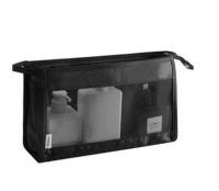 China Mesh Cosmetic Bag Travel Portable Storage Organizer Toiletry Bag Blank Makeup Bag for sale