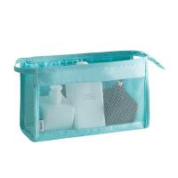 China Mesh Cosmetic Bag Travel Portable Storage Organizer Toiletry Bag Blank Makeup Bag for sale
