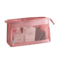 China Mesh Cosmetic Bag Travel Portable Storage Organizer Toiletry Bag Blank Makeup Bag for sale