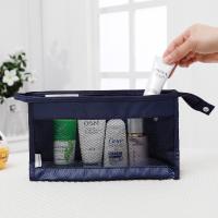 China Mesh Cosmetic Bag Travel Portable Storage Organizer Toiletry Bag Blank Makeup Bag for sale