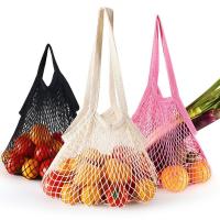 China Long Handle Tote Bag for Shopping Fruits and Vegetables made of Reusable Organic Cotton for sale