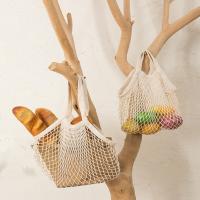 China Long Handle Tote Bag for Shopping Fruits and Vegetables made of Reusable Organic Cotton for sale