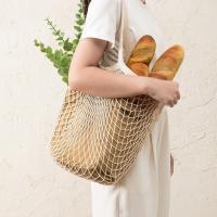 China Long Handle Tote Bag for Shopping Fruits and Vegetables made of Reusable Organic Cotton for sale